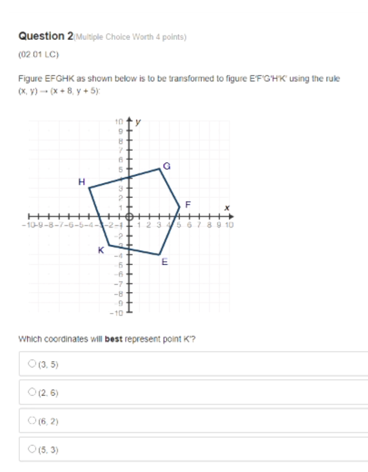 Solved Question 2 Multiple Choice Worth 4 points) (02 01 LC) | Chegg.com