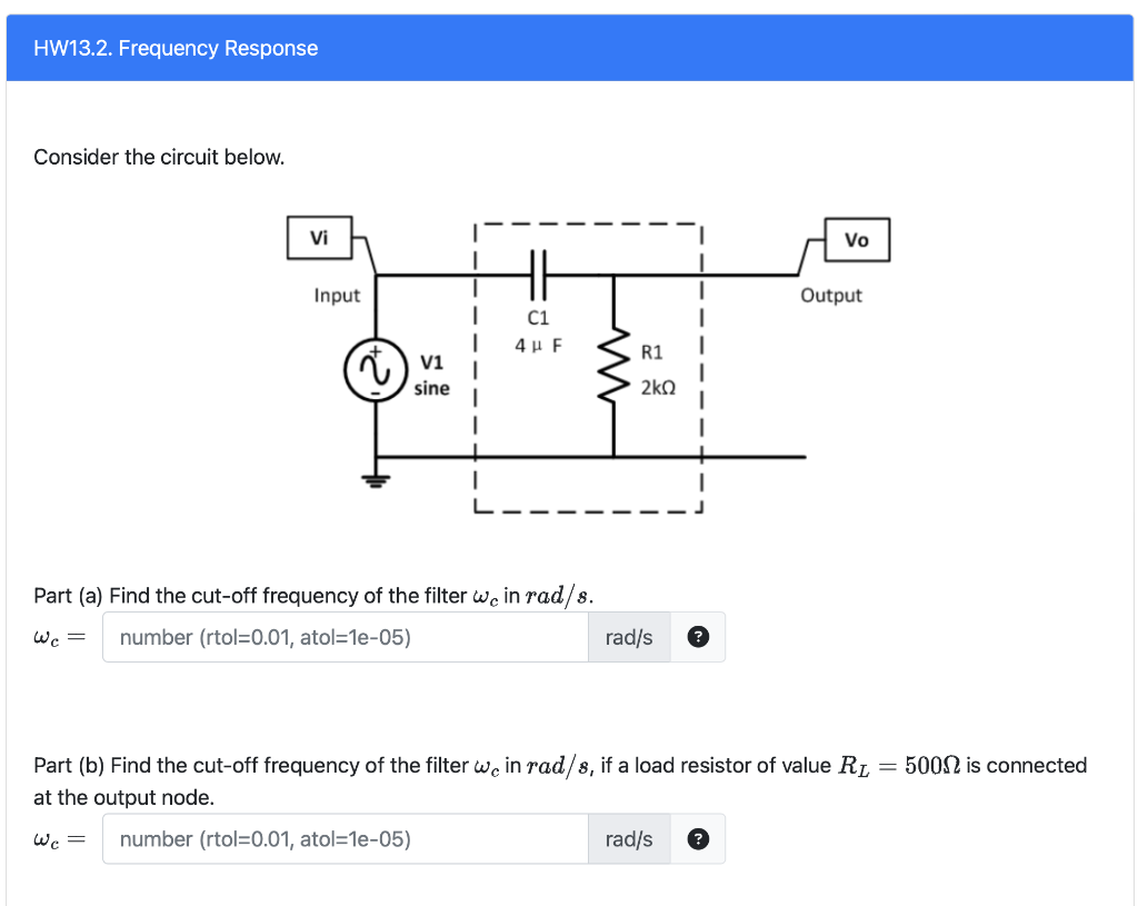 Solved Consider the circuit below. Part (a) Find the cut-off | Chegg.com
