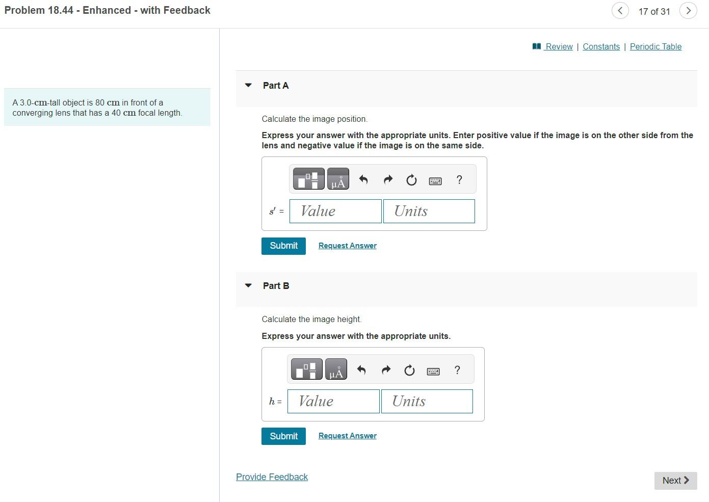 Solved A 3.0-cm-tall object is 80 cm in front of a | Chegg.com