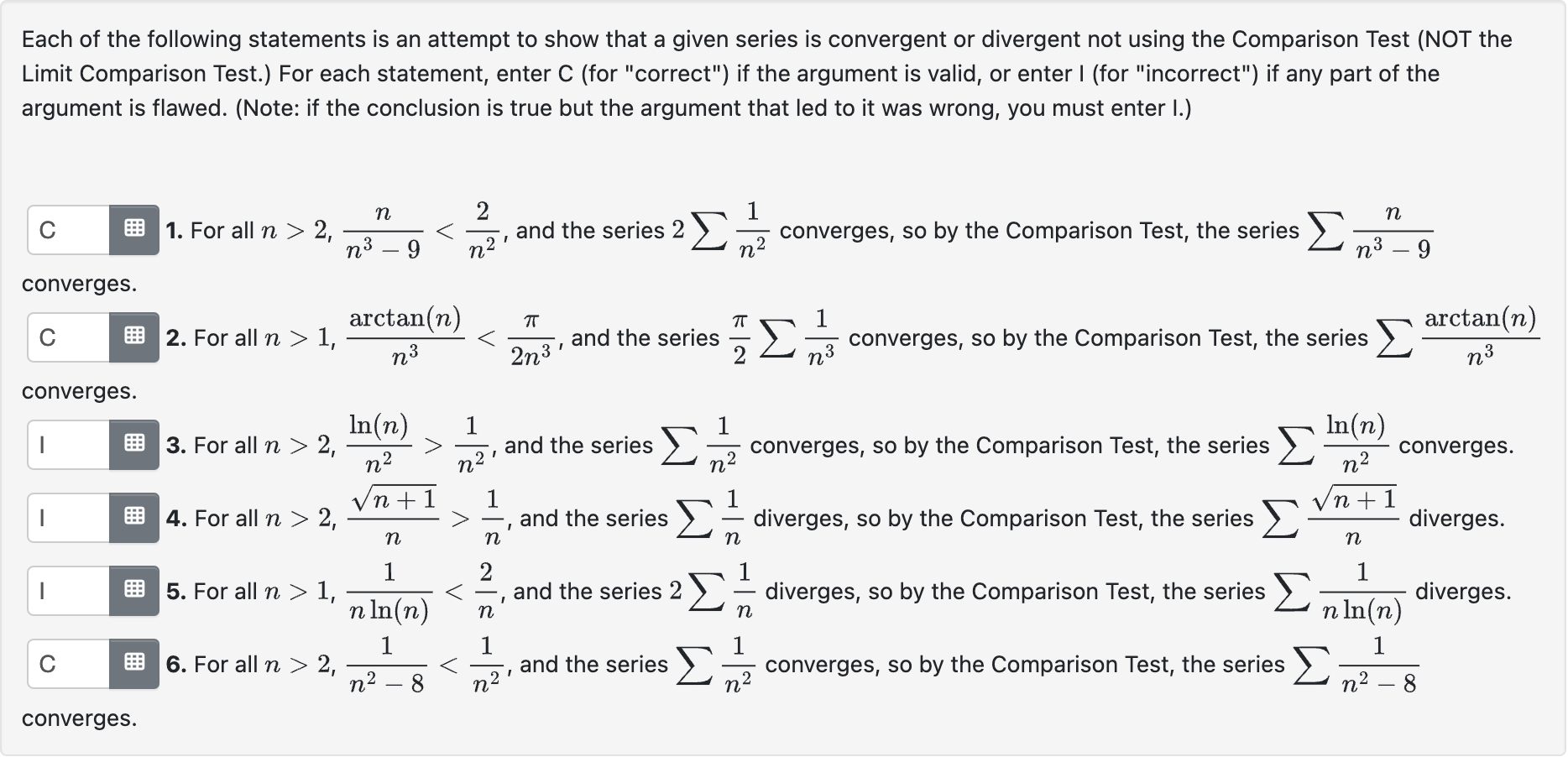 Solved Each of the following statements is an attempt to | Chegg.com