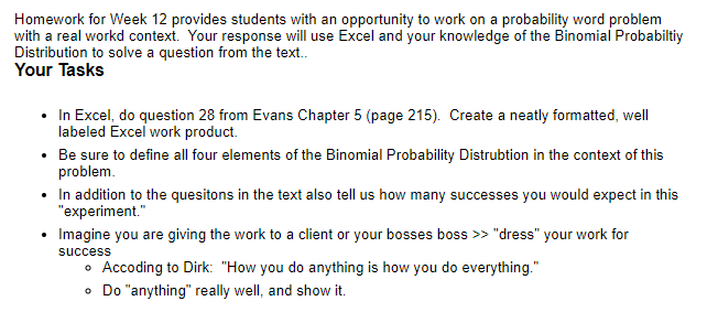 Solved Homework for Week 12 provides students with an | Chegg.com