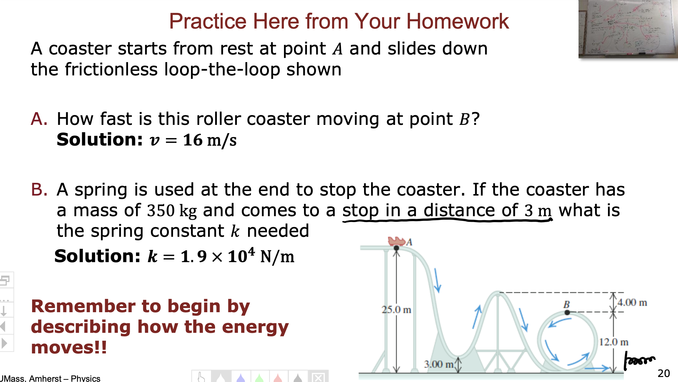 Solved Practice Here from Your Homework A coaster starts | Chegg.com