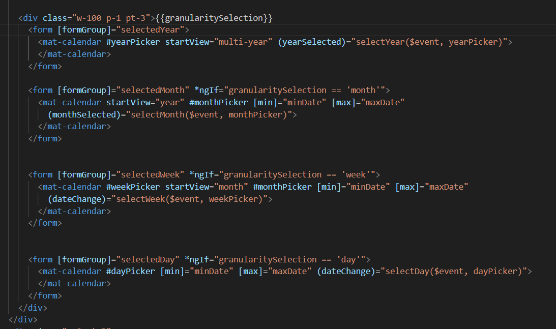 Solved i am using a date picker which is of angular | Chegg.com