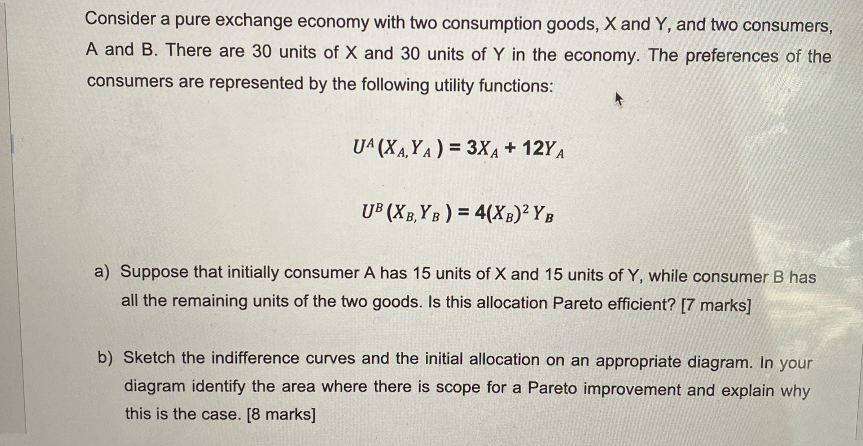 Solved Consider a pure exchange economy with two consumption | Chegg.com