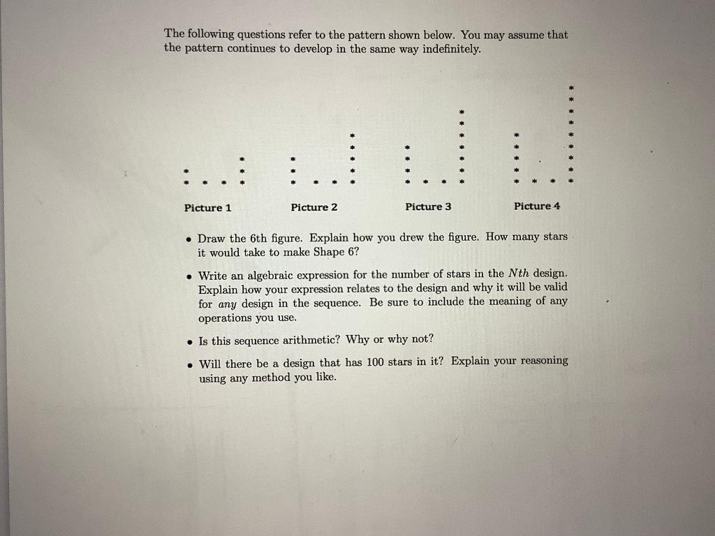 Solved The following questions refer to the pattern shown | Chegg.com