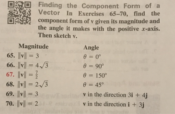 Solved !, 回Finding the Component Form of a Vector In | Chegg.com
