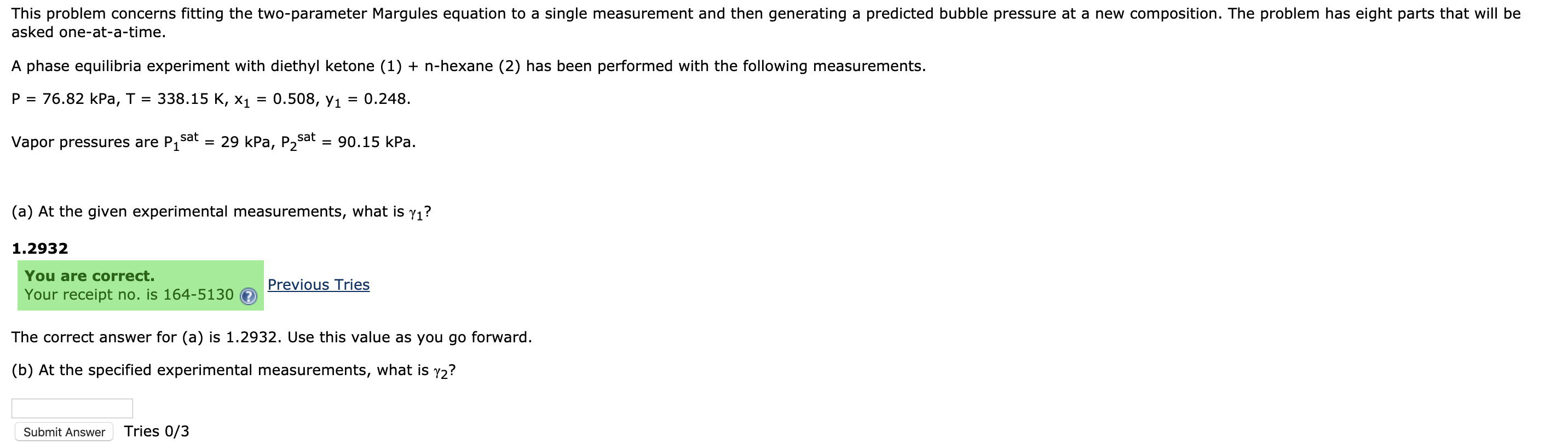 Solved This problem concerns fitting the two-parameter | Chegg.com