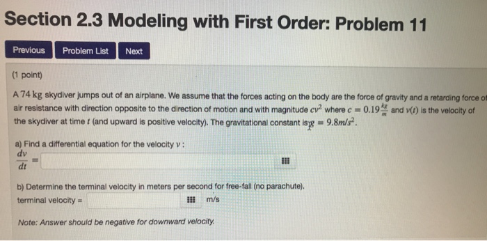 Solved Section 2.3 Modeling with First Order: Problem 11 | Chegg.com