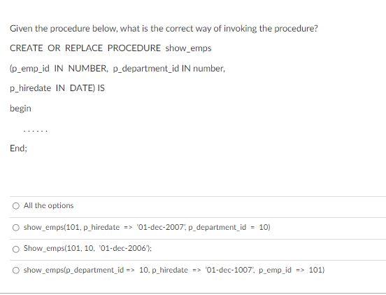 Solved Given the procedure below, what is the correct way of | Chegg.com