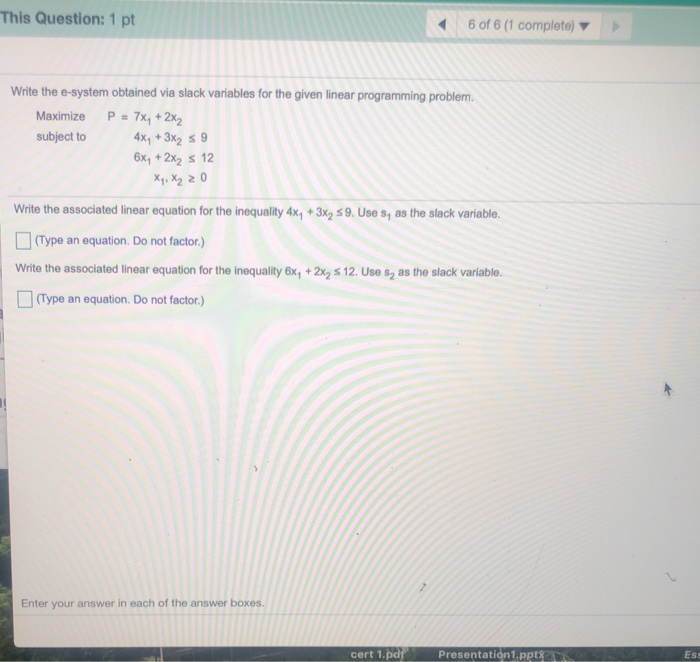 Solved This Question: 1 pt 6 of 6(1 complete) Y Write the | Chegg.com