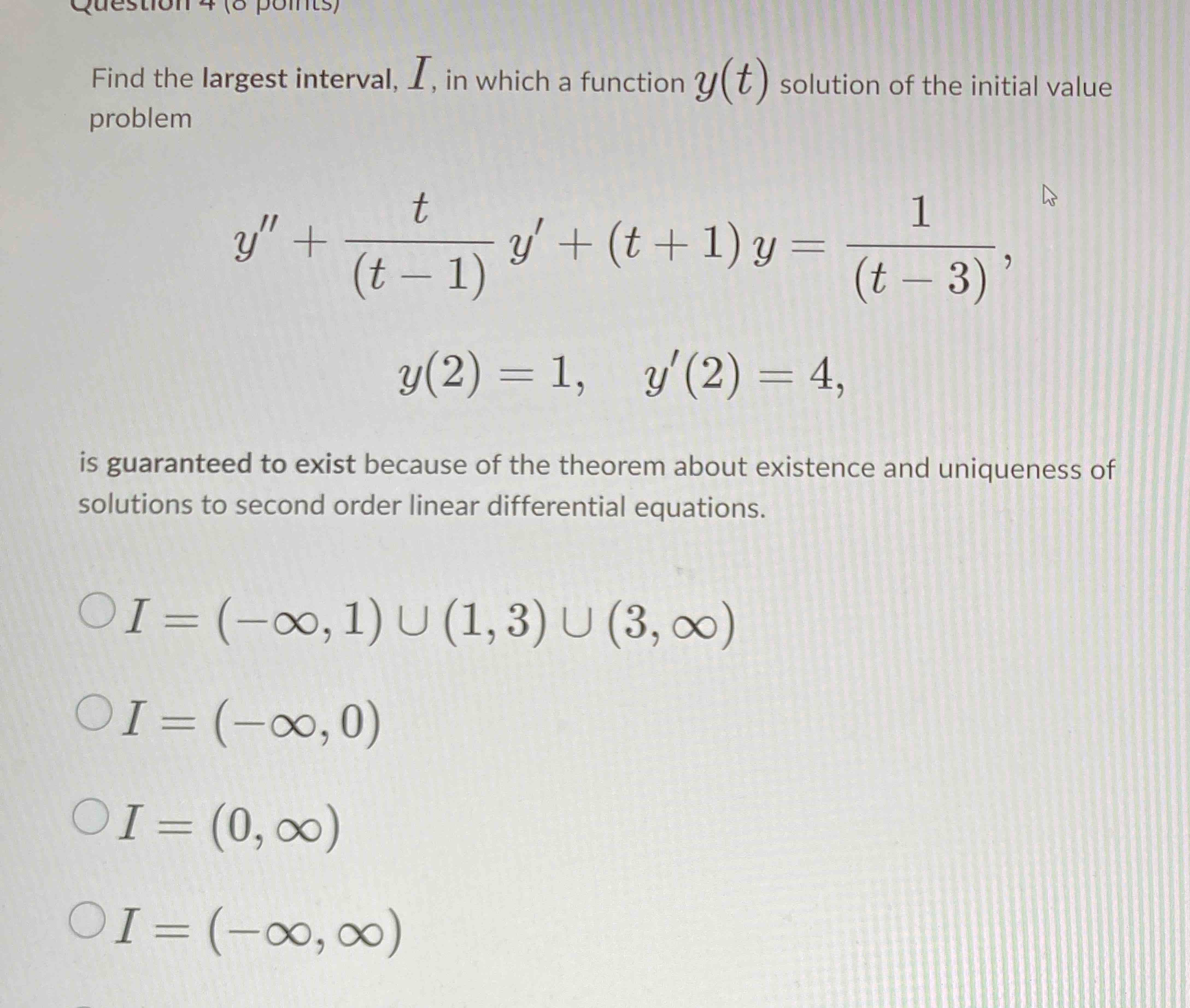 Solved Find the largest interval, I, in which a function | Chegg.com
