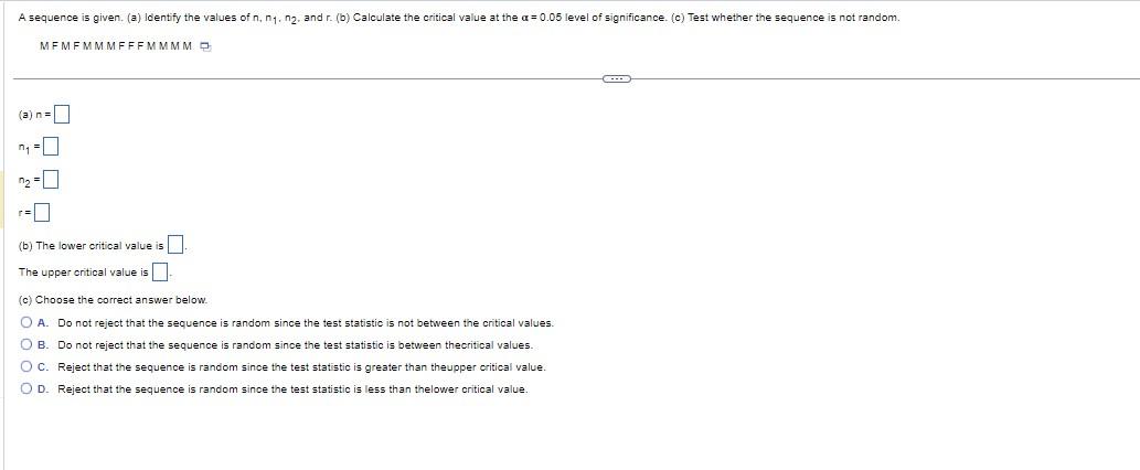 Solved A sequence is given. (a) ldentify the values of | Chegg.com