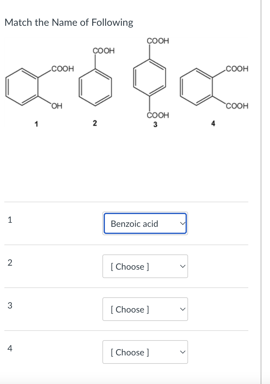 Solved Match the Name of Following 1 2 3 4 | Chegg.com