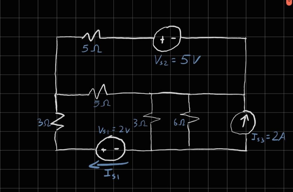 Solved M 52 + Vs2 = 5v n 52 322 6.r. 1 32 Vsi = 2k Isa=2 53 | Chegg.com