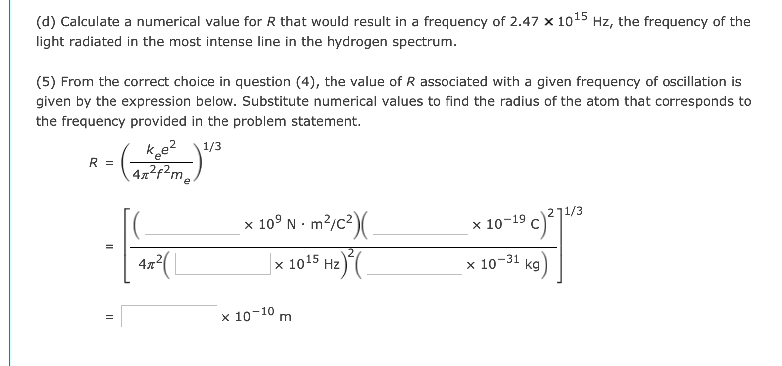 Solved (d) Calculate a numerical value for R that would | Chegg.com