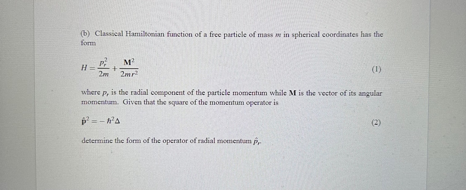 5. (a) Present your result for the Laplacian found in | Chegg.com