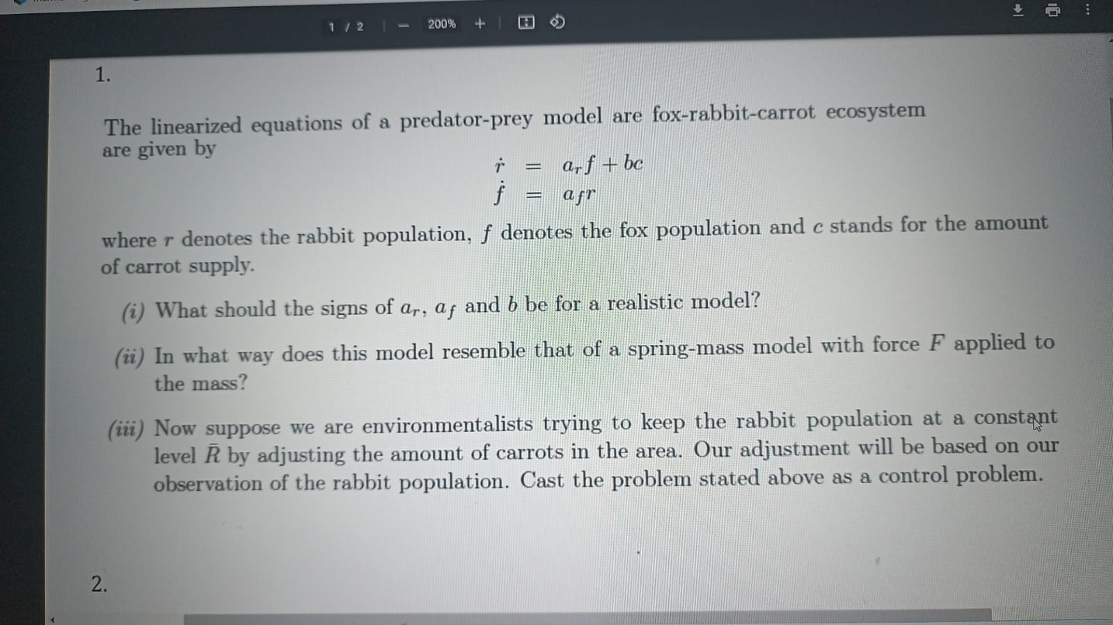 Solved SOLVE THE PROBLEM USİNG MATLAP I NEED THE MATLAB | Chegg.com