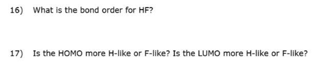 Solved 15) Sketch an energy diagram for the valence atomic | Chegg.com