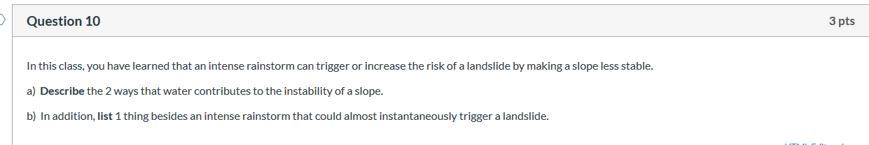 Solved > Question 10 3 pts In this class, you have learned | Chegg.com