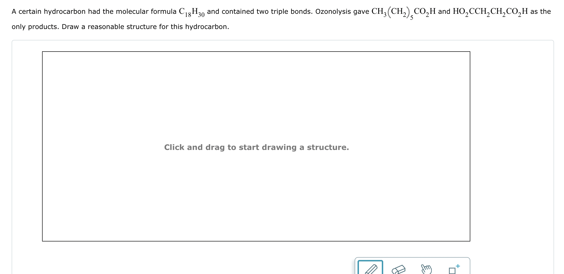 Solved Draw a structural formula for an alkyne of molecular | Chegg.com