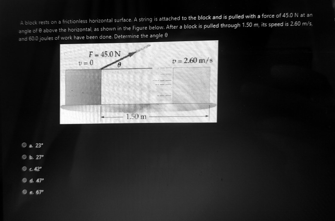 Solved A block rests on a frictionless horizontal surface. A | Chegg.com