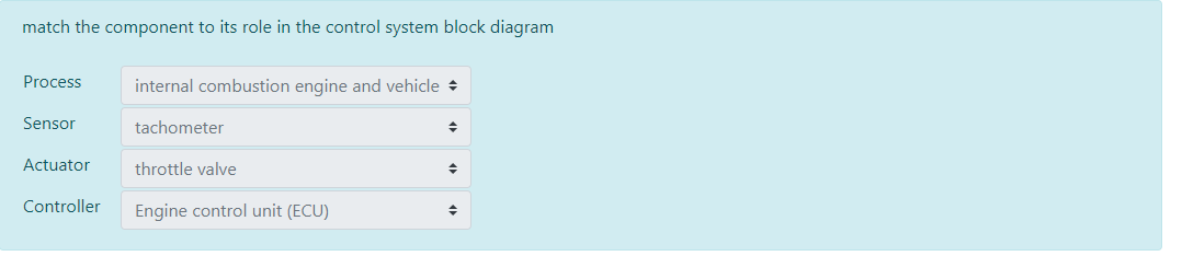 Solved match the component to its role in the control system | Chegg.com