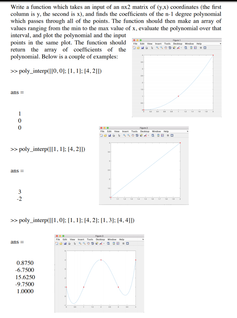 Solved Write a function which takes an input of an nx2 | Chegg.com