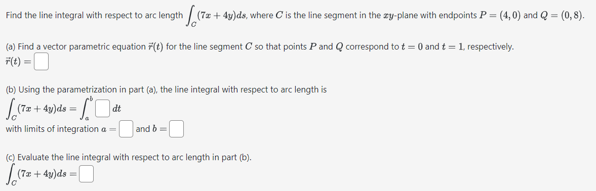 Solved Find the line integral with respect to arc length | Chegg.com