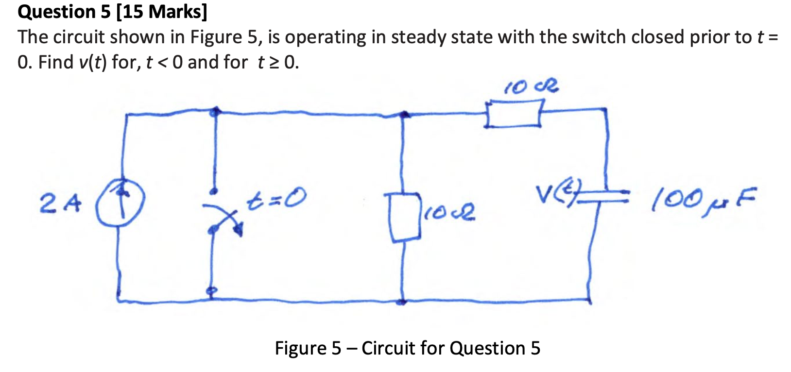 Solved The circuit shown in Figure 5 , is operating in | Chegg.com