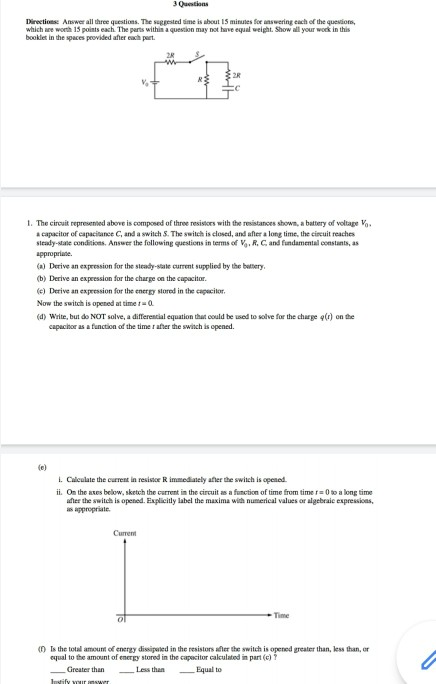 Solved 3 tons Dwi Anwar all three questions. The s e | Chegg.com