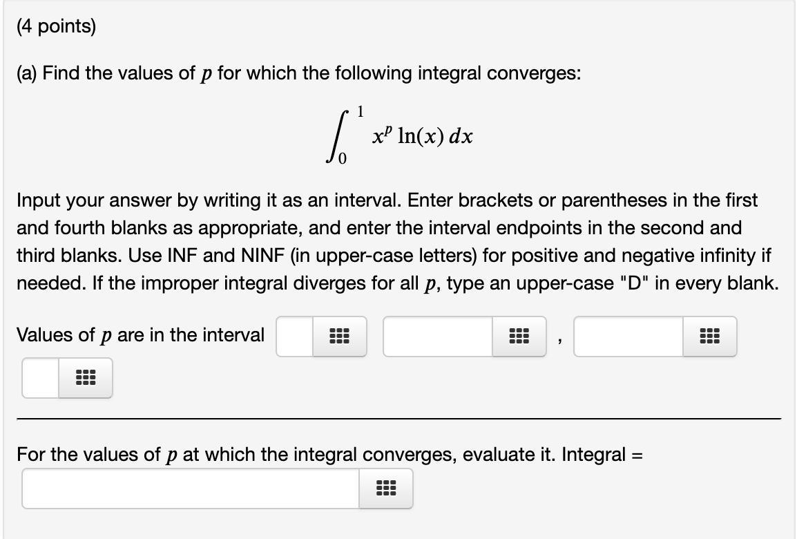(a) Find the values of p for which the following | Chegg.com