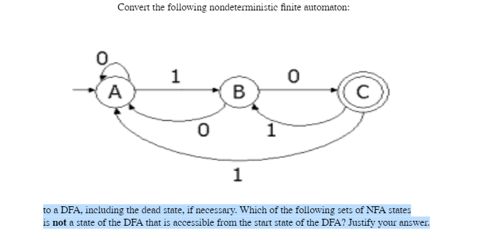 Solved Convert the following nondeterministic finite | Chegg.com