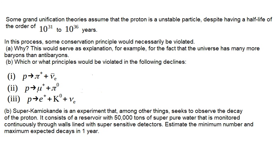 Solved Some grand unification theories assume that the | Chegg.com