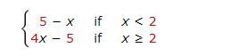 Solved code class="asciimath">5-x if x =2 ﻿what | Chegg.com