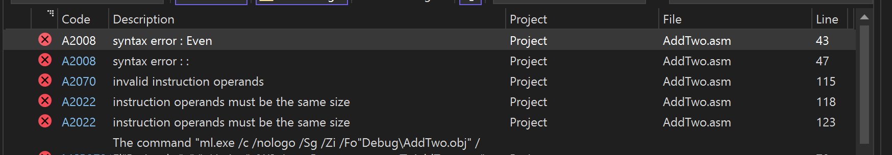 Solved This doesn't work running in visual studio TITLE | Chegg.com
