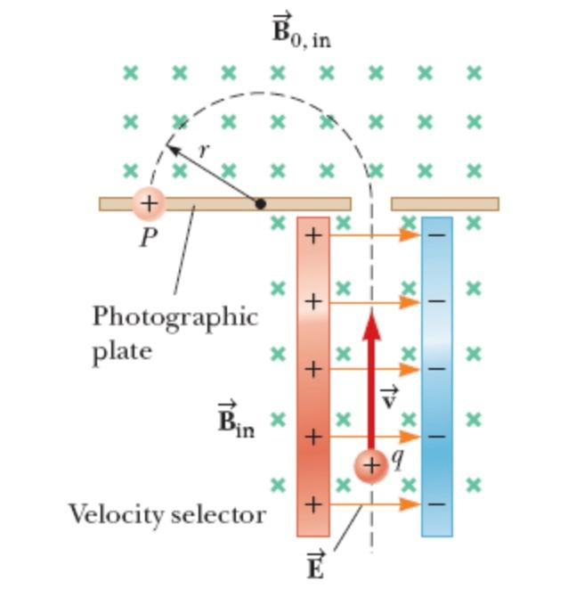 A particle passes through a mass spectrometer as | Chegg.com