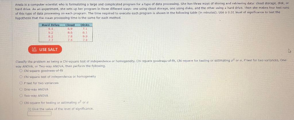 Solved Anela Is A Computer Scientist Who Is Formulating A 