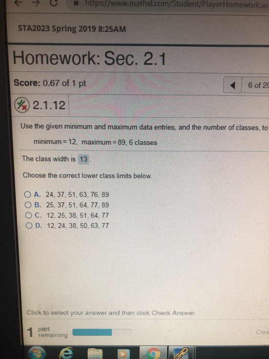 Solved Chttps://www.mathxl.com/Student/PlayerHomework.as | Chegg.com