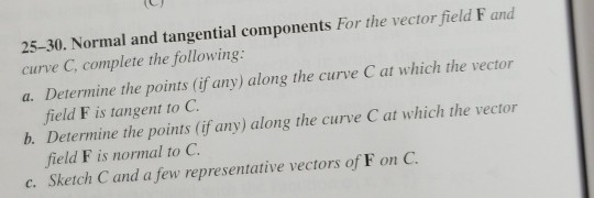 25–30. Normal and tangential components For the | Chegg.com