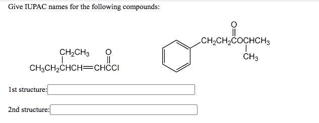 Solved Give IUPAC names for the following compounds: CH, | Chegg.com