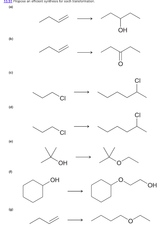 Solved 13.51 Propose an efficient synthesis for each | Chegg.com