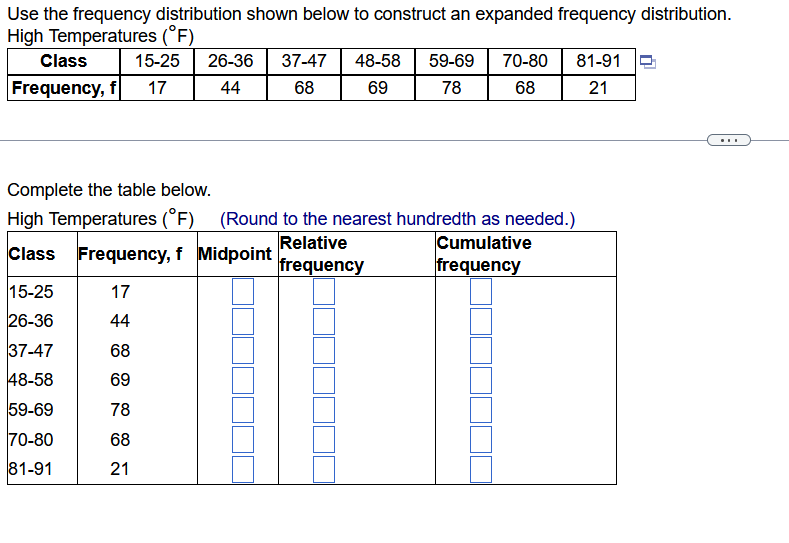 Solved Use the frequency distribution shown below to | Chegg.com
