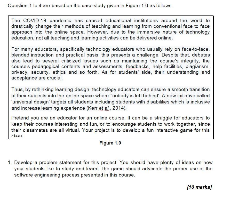 Solved Question 1 to 4 are based on the case study given in | Chegg.com