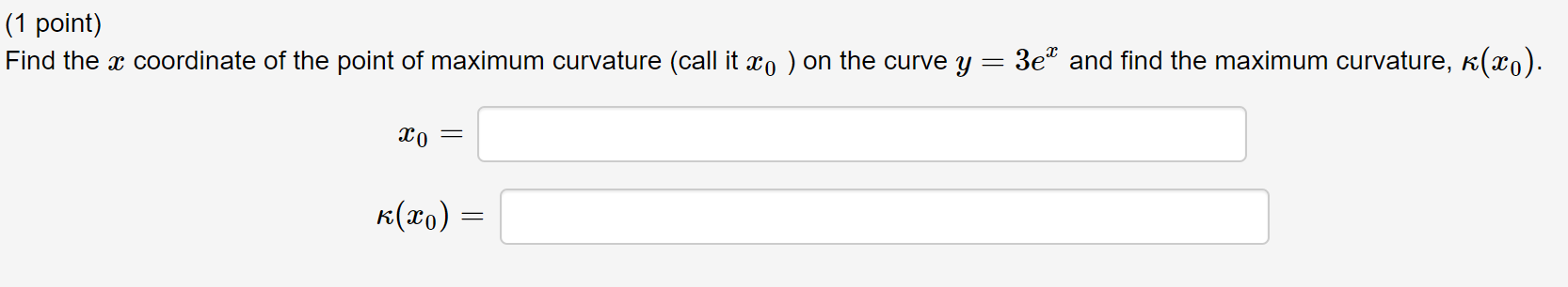 [Solved]: 1 point) Find the x coordinate of the point of m