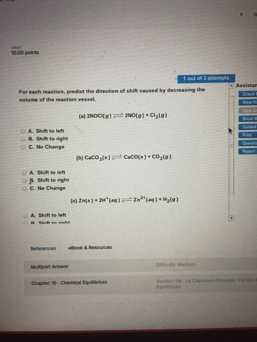 Solved value 10.00 polnts 1 out of 3 attempts Assistar For | Chegg.com