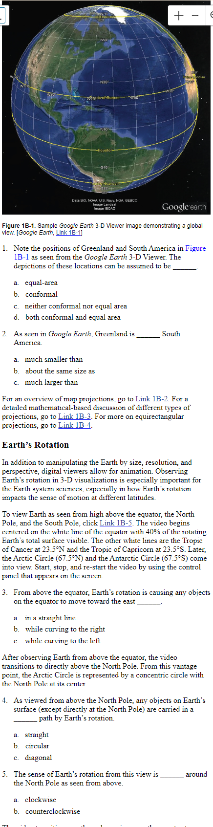 Solved Figure 1B-1. Sample Google Earth 3-D Viewer image | Chegg.com