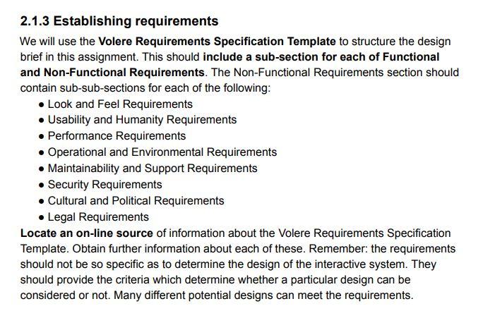 Solved 2.1.3 Establishing requirements We will use the | Chegg.com
