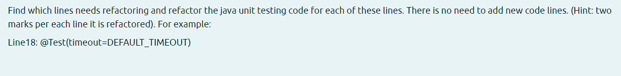 A Java unit test class has been implemented to test | Chegg.com