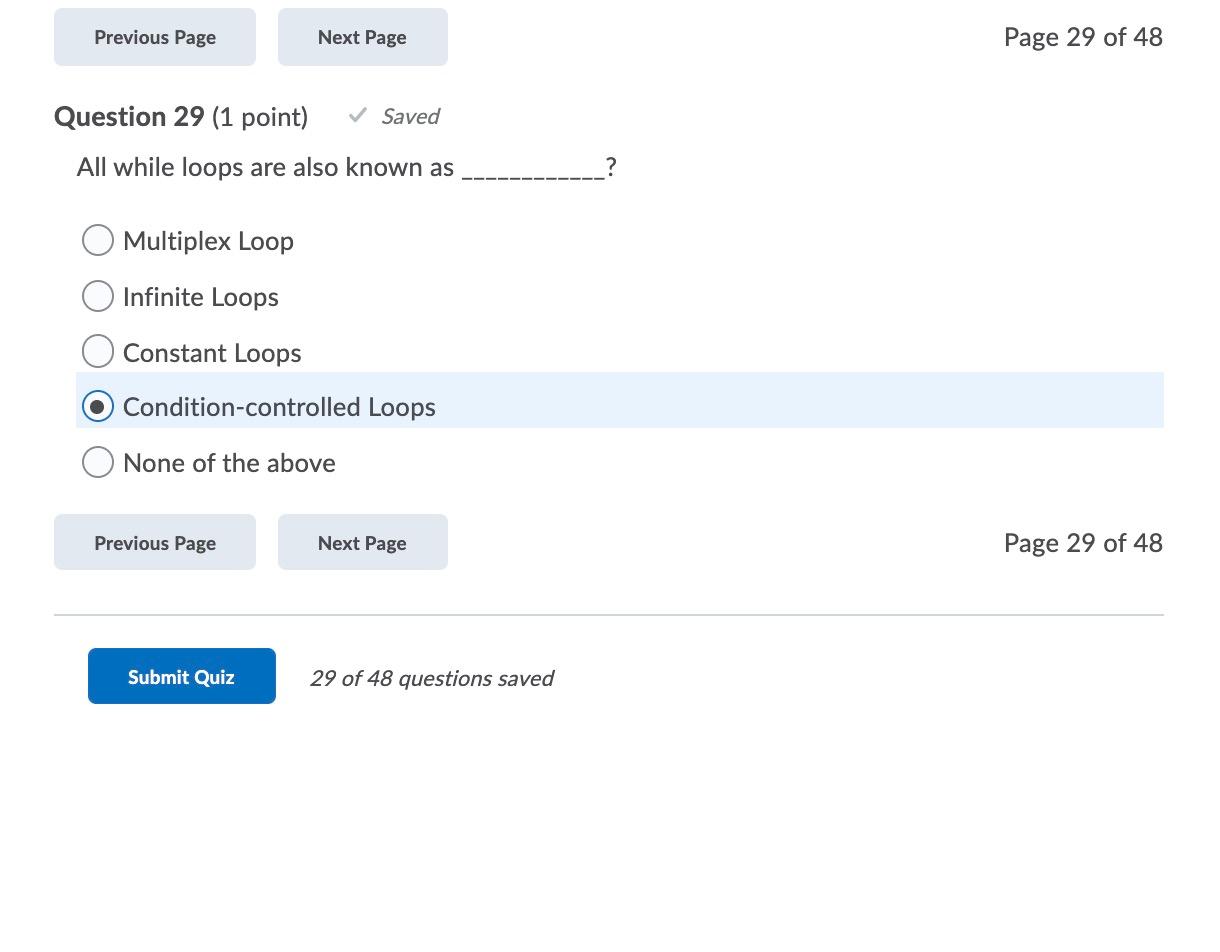 Solved Previous Page Next Page Page 29 of 48 Question 29 (1 | Chegg.com