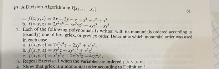 Solved 1. Rewrite each of the following polynomials, | Chegg.com